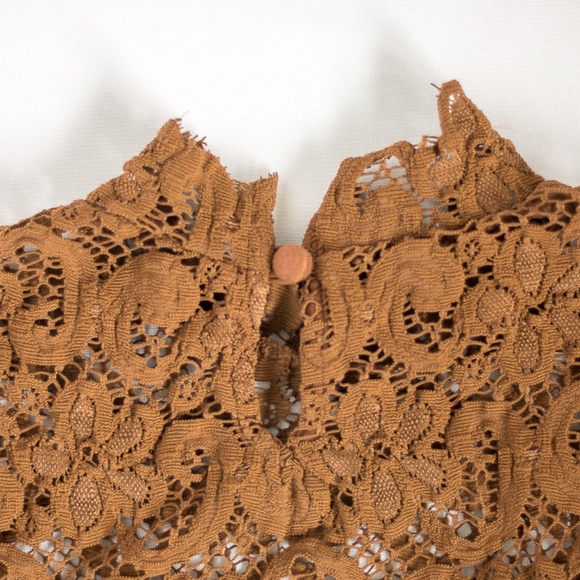 Nightcap | Dresses | Nightcap Dixie Brown Lace Cutout Mini | Poshmark
